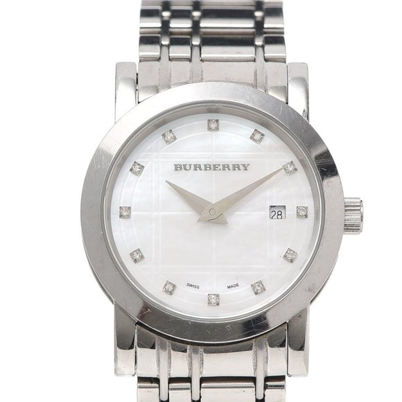 Burberry | Jewelry | Burberry Heritage 28mm Steel Mother Of Pearl ...